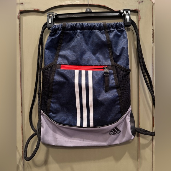 adidas | Accessories | Adidas Drawstring Bag Red White Blue | Poshmark